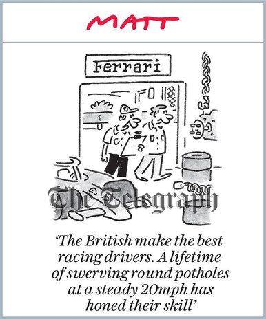 39925706-Matt Cartoon Ferrari The British make the best racing drivers ...