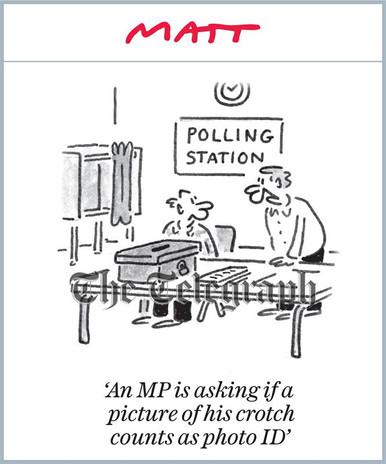39962787-Matt Cartoon Polling Station An MP is asking if a picture of ...