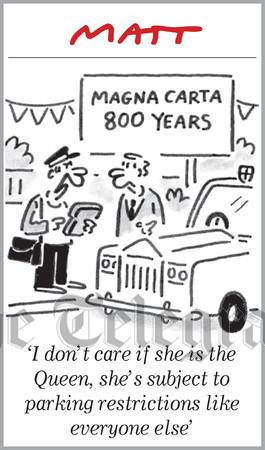 39425321-Matt cartoon : Magna Carta 800 Years , I don t care if she is ...