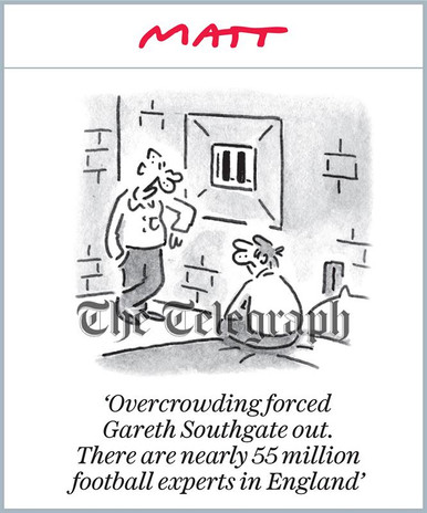 40006299-Matt Cartoon Overcrowding forced Gareth Southgate out. There ...