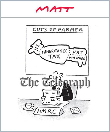 40058183-Matt Cartoon Cuts Of Farmers NI Inheritance Tax VAT Min Wage ...