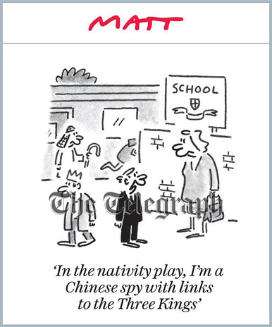 40080966-Matt Cartoon School 'In the nativity play, I'm a Chinese spy ...