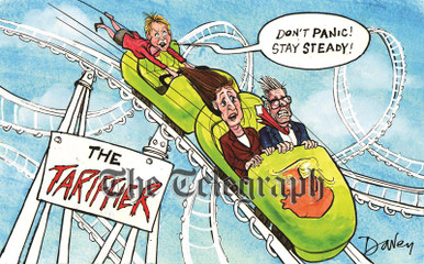40282105-Davey Cartoon THE TARIFFIER Don't PANIC! Stay STEADY ...