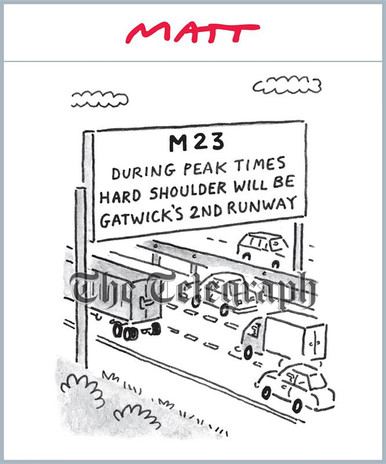 40385392-Matt Cartoon M23 During Peak Times Hard Shoulder Will Be ...