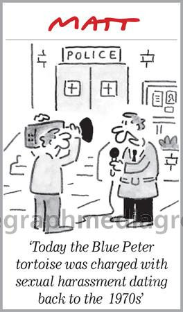 24459847-Matt Cartoon Today the Blue Peter Tortoise was charged with ...