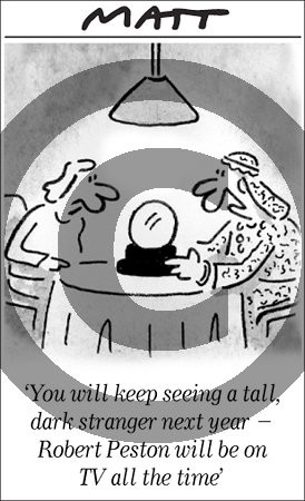 10470353-Matt Cartoon You will keep seeing a tall dark stranger next ...