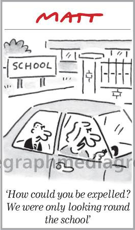 20405594-Matt Cartoon School How could you be expelled? We were only ...