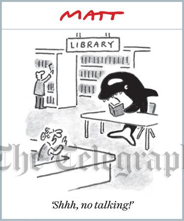 35920563-Matt Cartoon Library Shhh, no talking! - Telegraph | Newsprints