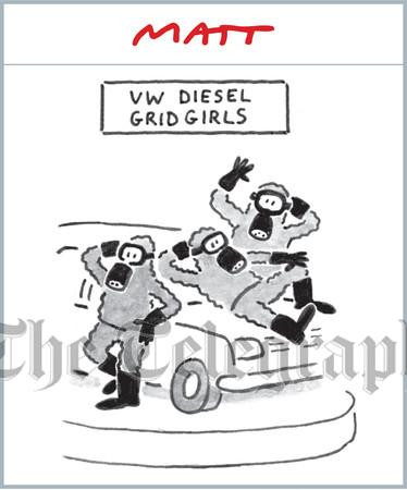 35930231-Matt Cartoon VW Diesel Grid Girls - Telegraph | Newsprints
