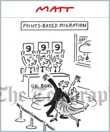 38548324-Matt Cartoon Points-Based Migration 999 UK Border - Telegraph ...