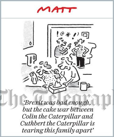 38972382-Matt Cartoon !@*! Brexit was bad enough, but the cake war ...