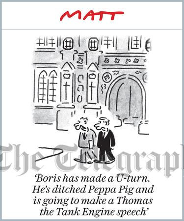 39276422-Matt Cartoon ‘Boris has made a U-turn. He’s ditched Peppa Pig ...
