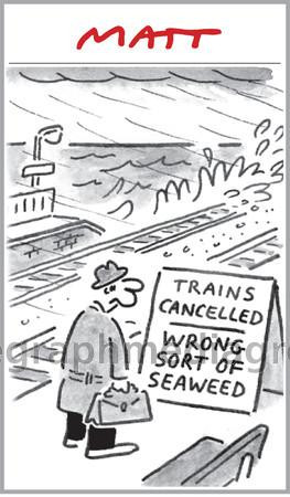 26920939-Matt Cartoon Trains Cancelled wrong type of seaweed ...