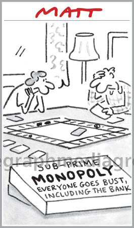 21892819-Matt cartoon - Sub-prime Monopoly - Everyone goes bust ...