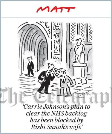 39345392-Matt Cartoon ‘Carrie Johnson’s plan to clear the NHS backlog ...