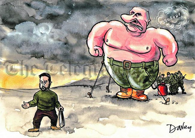 39661779-Davey Cartoon Psssshh! Volodymyr Zelensky Vladimir Putin ...