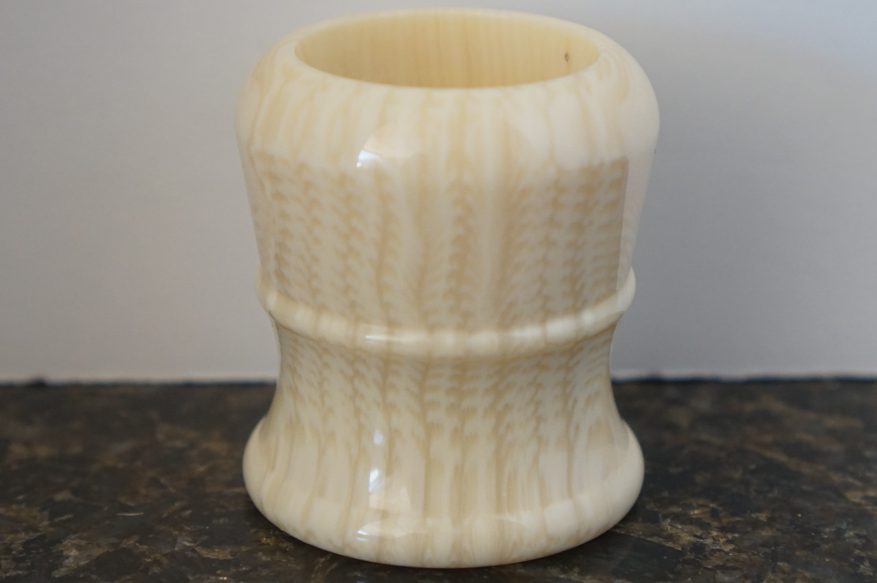 Chubby Style 5 Stripped Ivory Brush Handle - The Golden Nib
