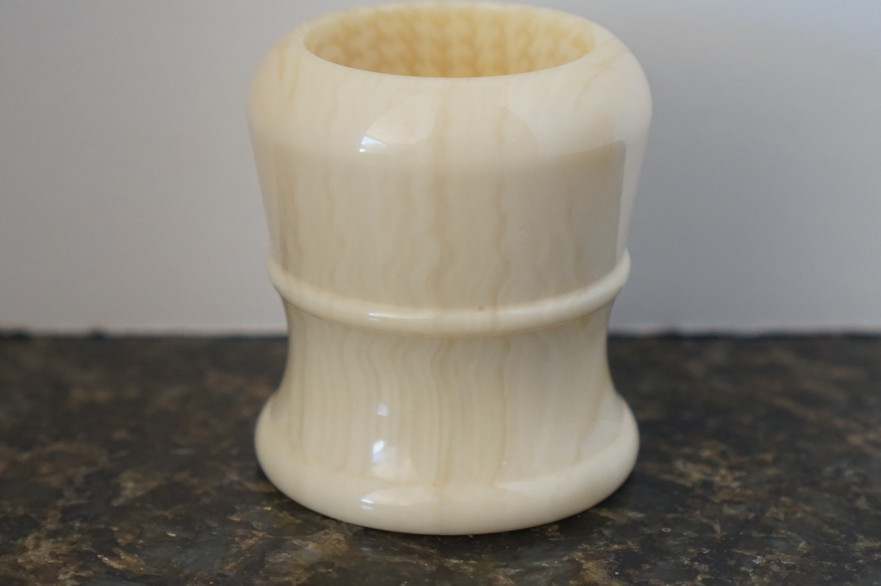Chubby Style 5 Stripped Ivory Brush Handle - The Golden Nib
