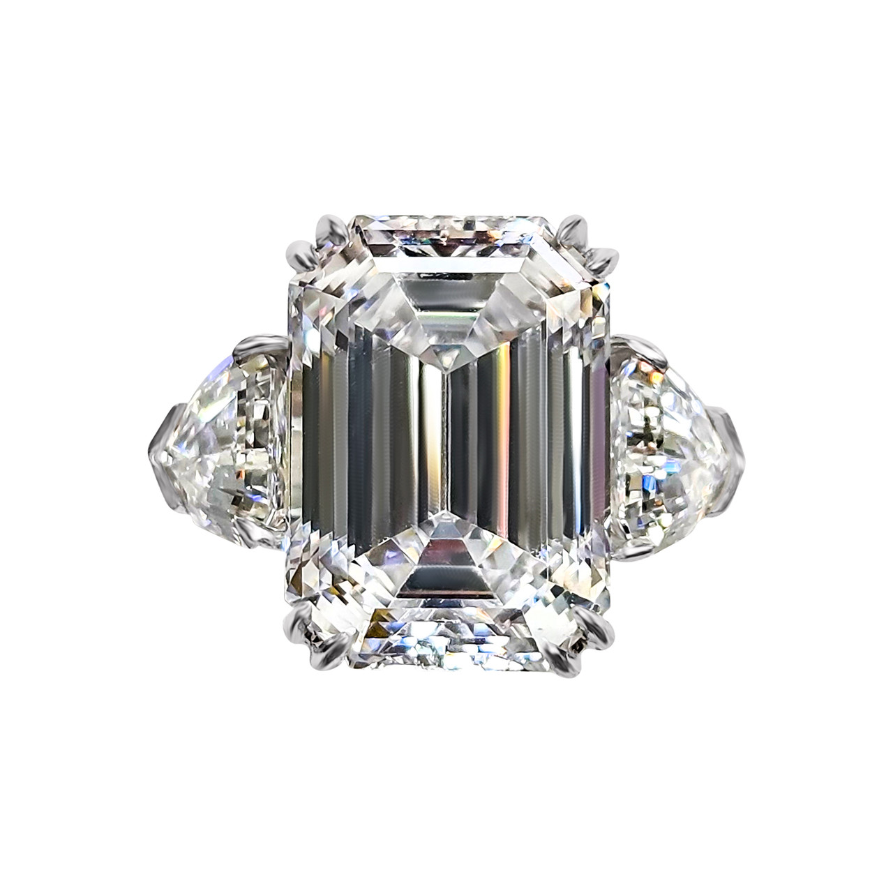 Emerald-Cut Center Stone with Shield Sides - Fantasia by DeSerio