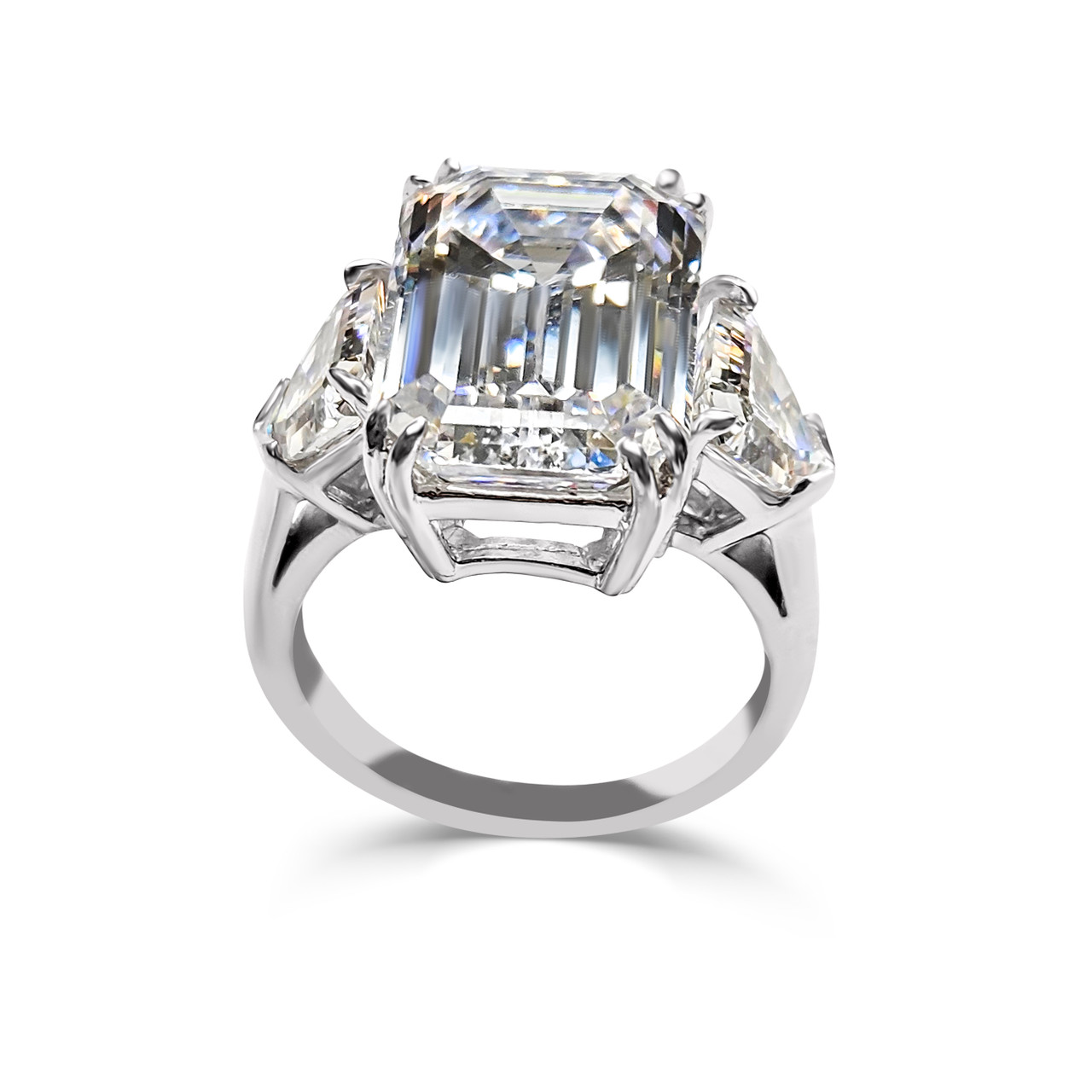 Emerald-Cut Center Stone with Shield Sides - Fantasia by DeSerio