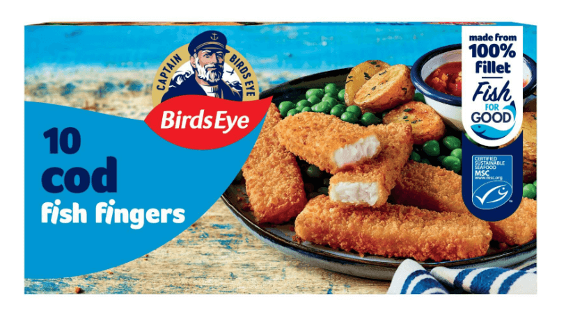 Birds Eye Cod Fish Fingers 10pk 300g x12 - 11/26xp