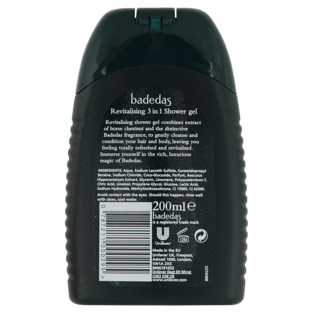 Badedas Bath Shower 3 in 1 Shower Gel - Shampoo - Conditioner 200ml