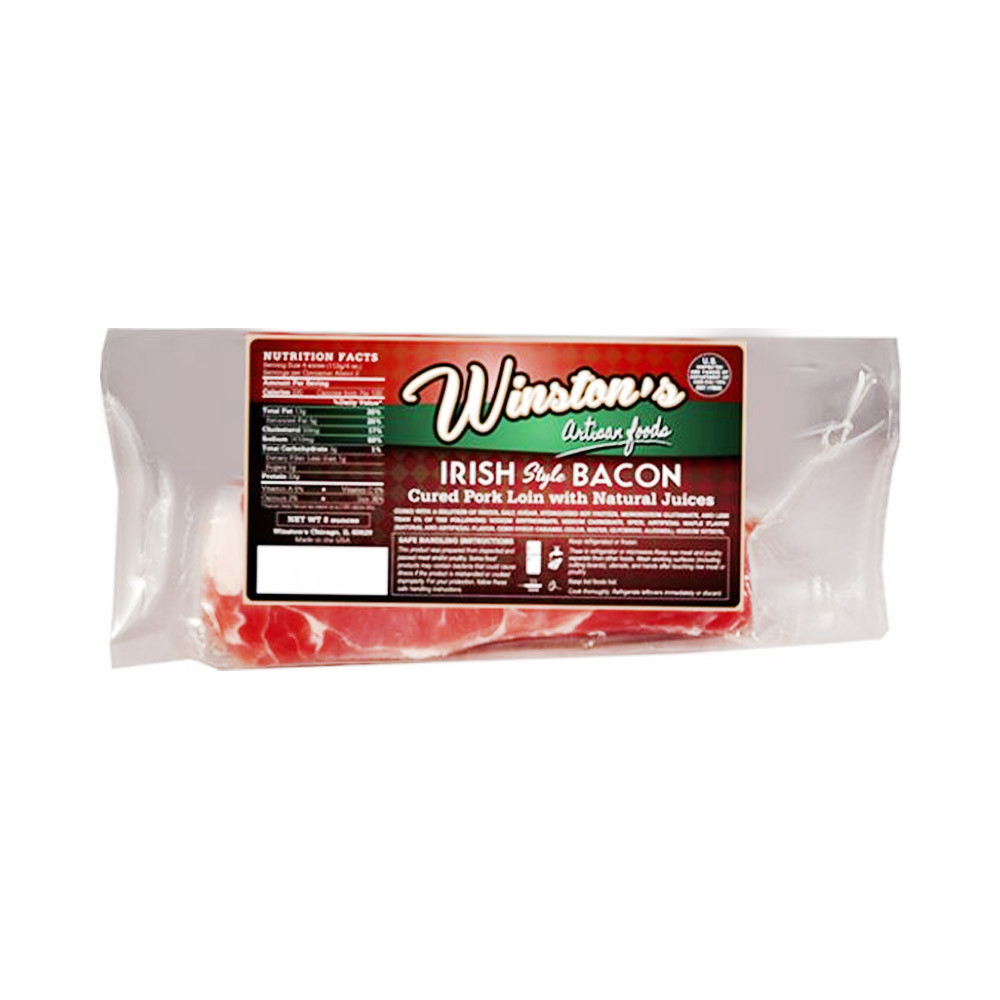Winstons Irish Bacon 225g, British Bacon, Cured Bacon, Back Bacon