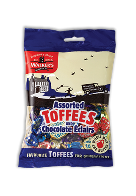 Walkers Nonsuch Asst Toffees And Eclairs Bags 150gimported Walkers