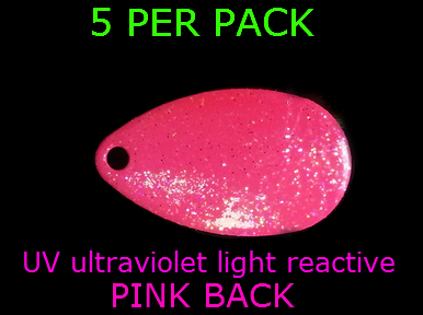 INDIANA blades #4 UV PINK GLITTER - walleyesupply.com