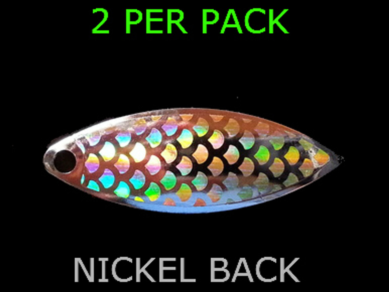 Willowleaf Spinner Blades 3 12 Nickle Prism Scale