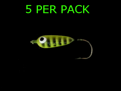 Floating Jig Heads #4 hook CHART/BLACK TIGER - walleyesupply.com