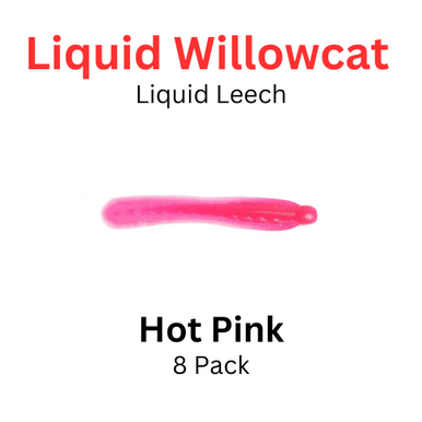 Liquid Leech Hot Pink scented soft plastic 8 pack (walleyesupply.com)