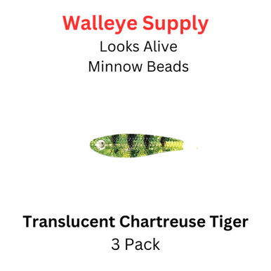 Looks Alive Minnow Beads TRANSLUCENT CHARTREUSE TIGER MINNOW ...
