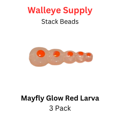 GLOW RED MAYFLY LARVA BEAD - walleyesupply.com