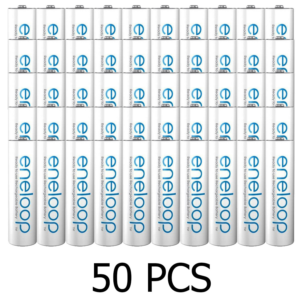 50-Pack AA NiMH Panasonic Eneloop 2000 mAh Rechargeable Batteries