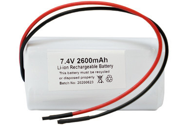 7.4 Volt Lithium Ion Battery Pack (2600 mAh) with Protection IC