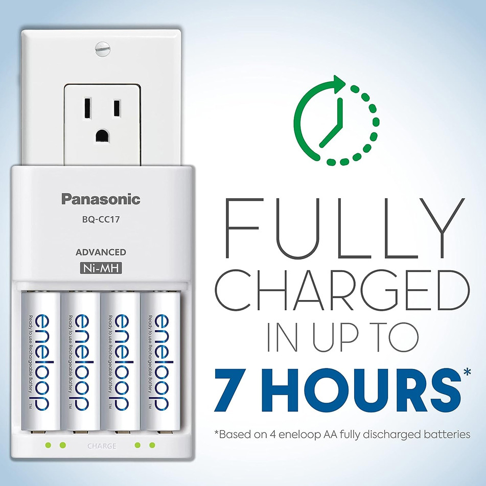 Panasonic Eneloop 10 AA & 4 AAA Battery & Charger Combo KKJ17MCA104)
