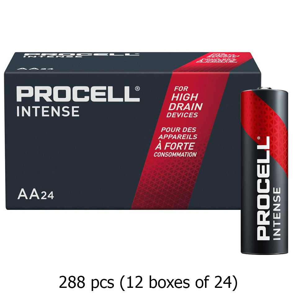 288-Pack AA Duracell Procell Intense PX1500 Alkaline Batteries (12 ...