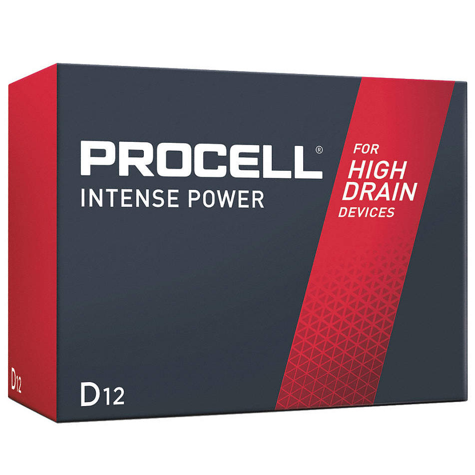 144-Pack D Duracell Procell Intense PX1300 Alkaline Batteries (12 Boxes ...