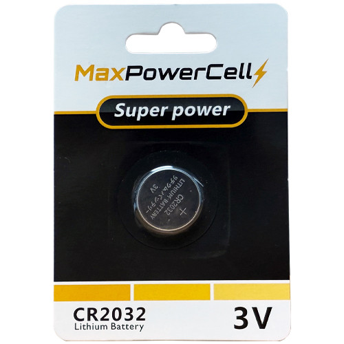 CR2032 MaxPowerCell 3V Lithium Battery (On Card)