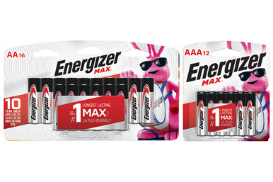 16 AA + 12 AAA Energizer MAX Alkaline Battery Combo (On Cards)
