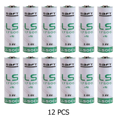 12-Pack SAFT LS17500 (ER17500) 3.6 Volt 3600 mAh A Lithium Batteries