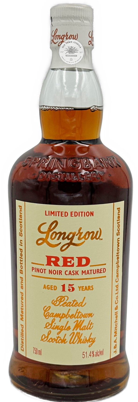 Longrow Red 15 Year Old Pinot Noir Cask Matured Scotch Whisky - Old ...