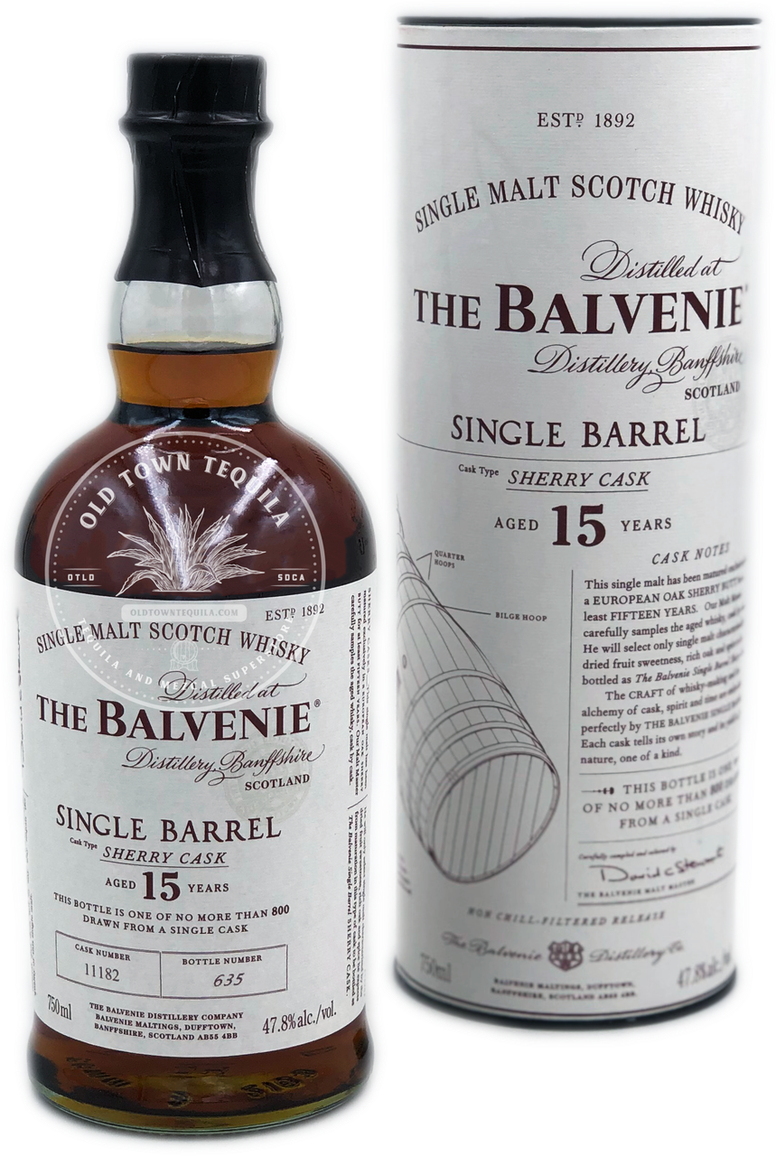 The Balvenie Single Barrel 15 Year Old Sherry Cask Single Malt Scotch ...