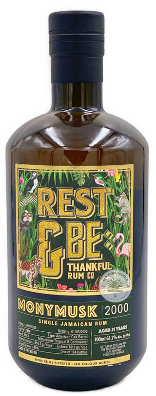 Rest & Be Monymusk Jamaican Rum 21 Years Old 700ml - Old Town Tequila