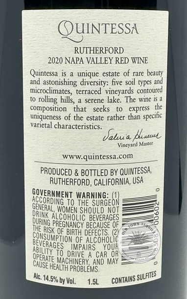 Quintessa Rutherford Napa Valley Red Wine 2020 (1.5 Liter Magnum) - Old ...