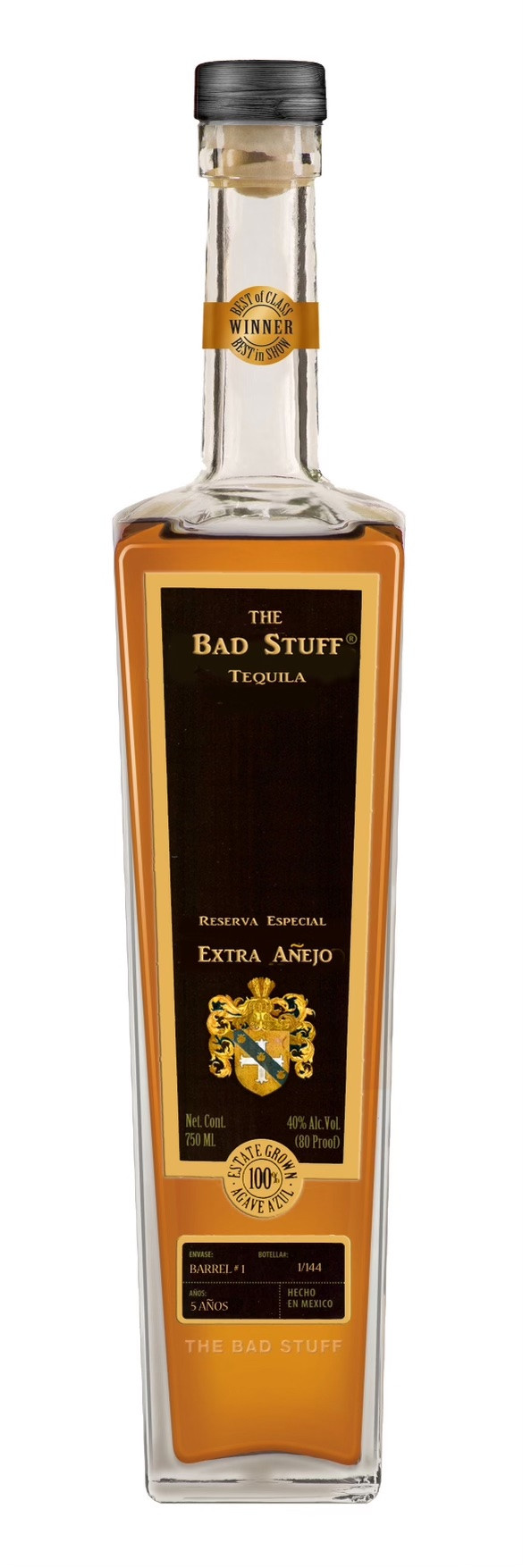 The Bad Stuff Cinco Extra Anejo Tequila - Old Town Tequila
