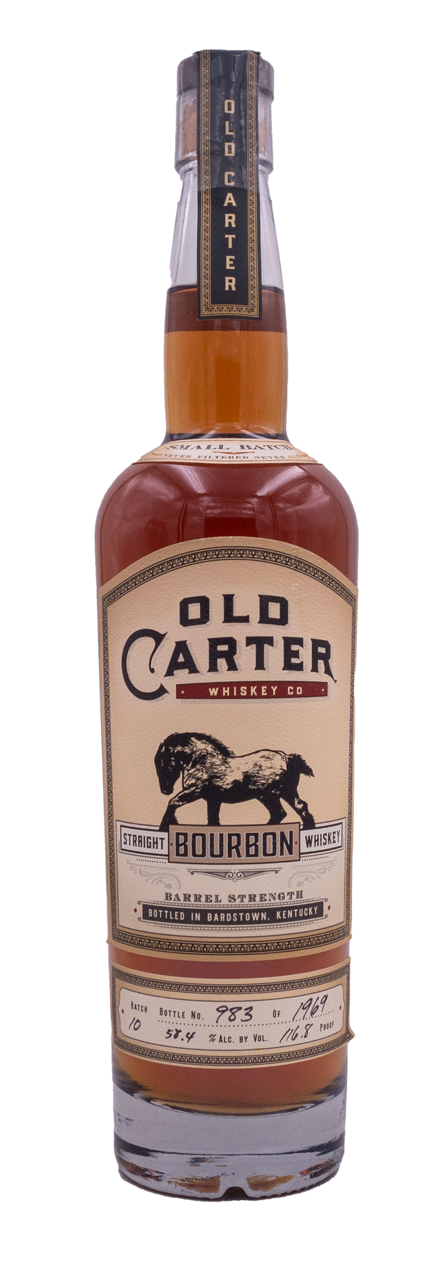 Old Carter - Straight Bourbon Whiskey Batch #10 750ml - Old Town Tequila