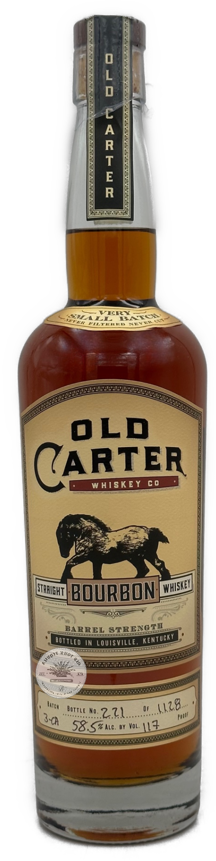 Old Carter Very Small Batch Straight Bourbon Whiskey Batch 3-CA - Old ...