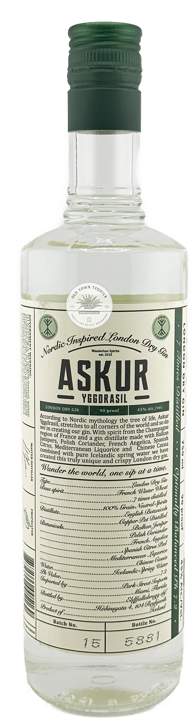 Askur Yggdrasil London Dry Gin - Old Town Tequila
